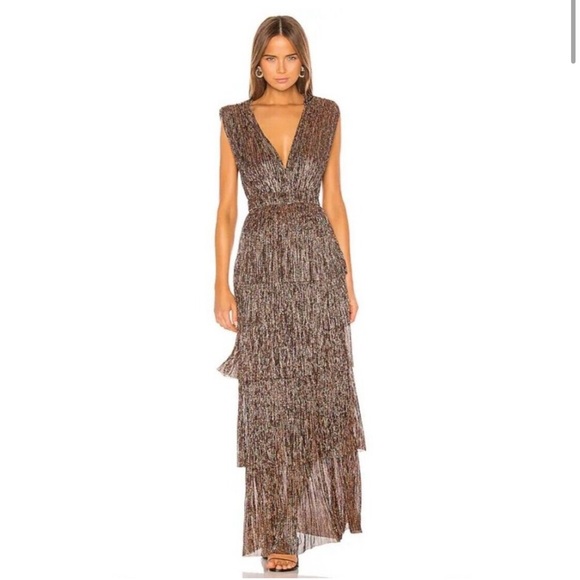 Sabina Musayev | Dresses | Sabina Musayev Skylar With Belt Metallic ...